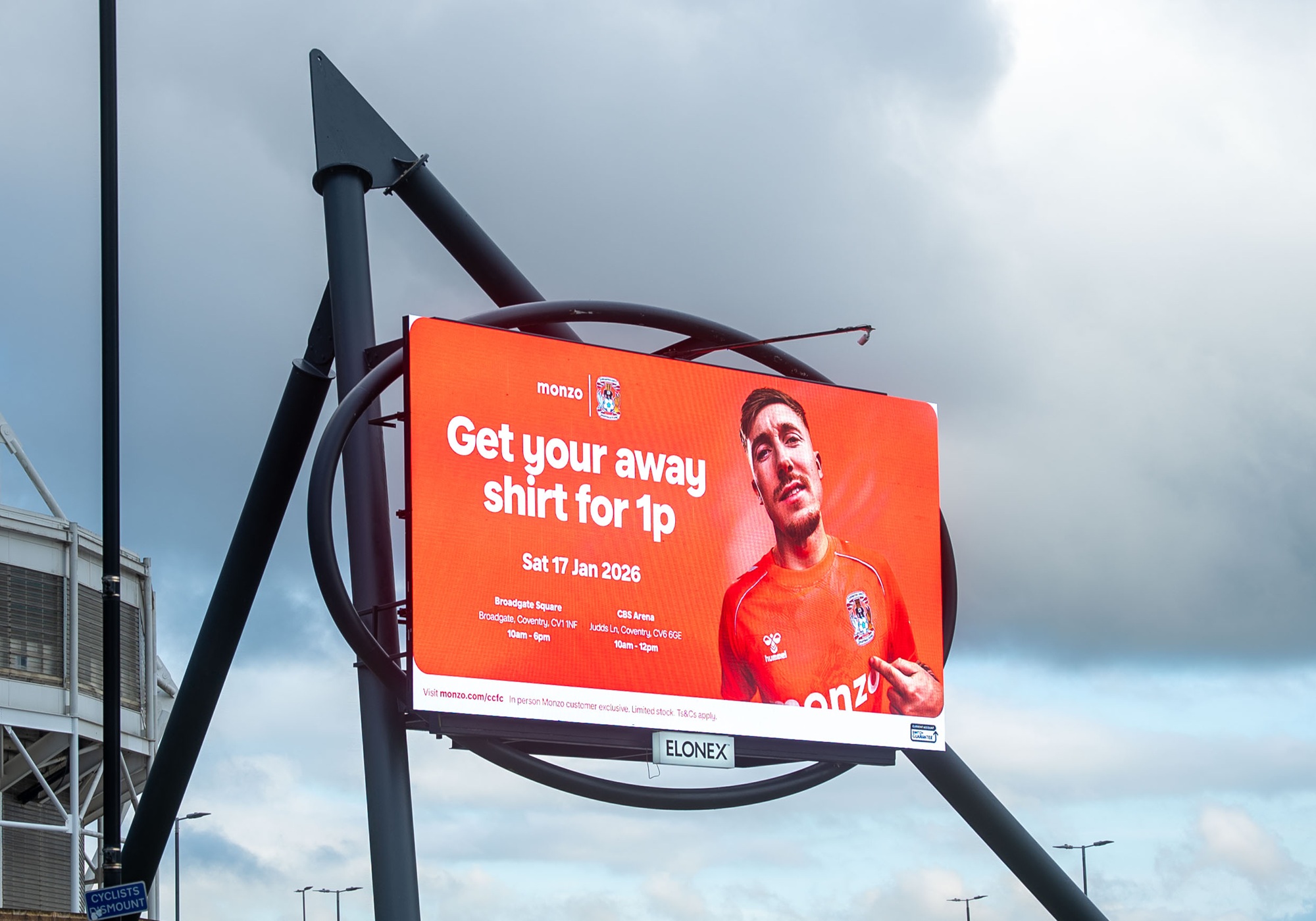 Monzo and BBH Open 1p Shop for Coventry FC Fans to Bag the new Kit for ...